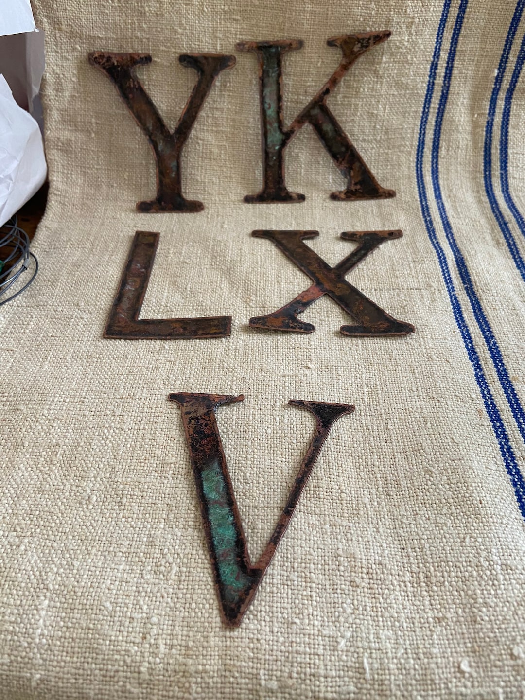 Salvage Copper Letter, Industrial Wall Decor, Reclaimed Metal ...