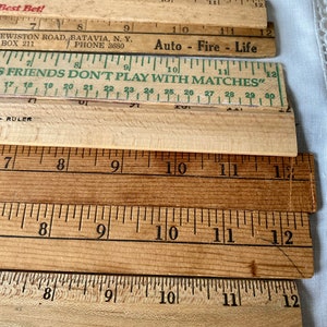 Lot of 10 Vintage Wood Rulers,advertising Rulers, School Rulers,vintage ...