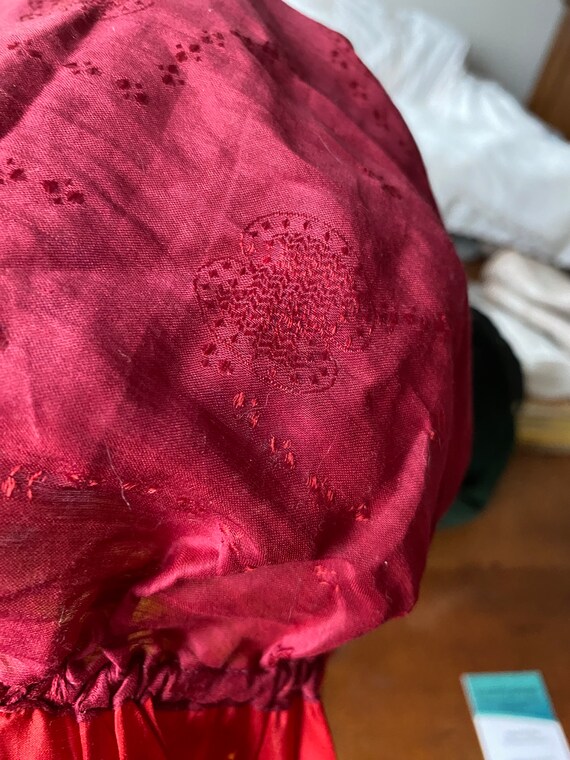 Victorian Edwardian Silk Sleep Cap, 1900s Boudoir Lin… - Gem