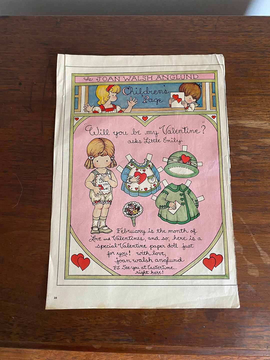 Valentine Paper Doll Page by Joan Walsh Anglund,vintage Paper Dolls ...