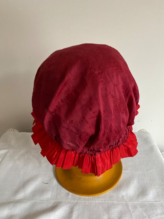 Victorian Edwardian Silk Sleep Cap, 1900s Boudoir Lin… - Gem