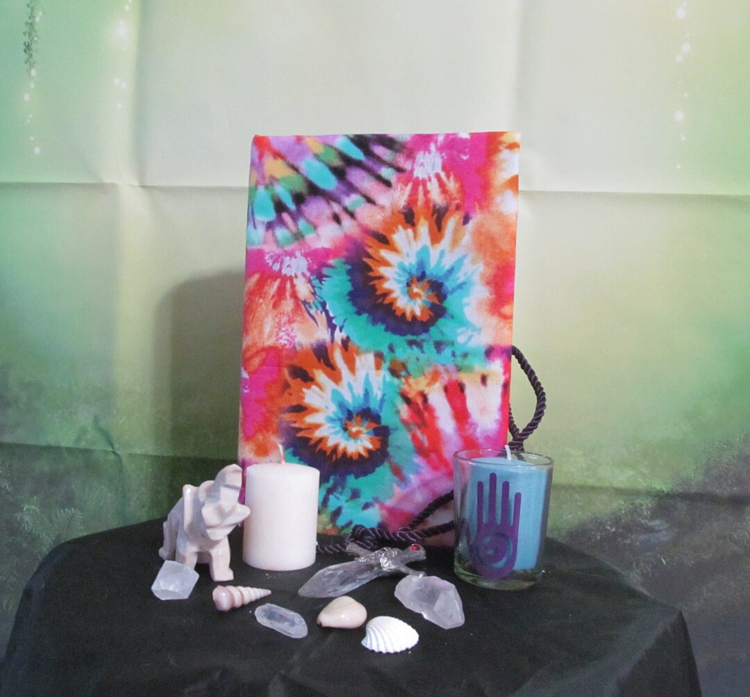 Spell Book Casting Tie Dye Pink, Blue, Purple Cloth Padded Spellbook ...