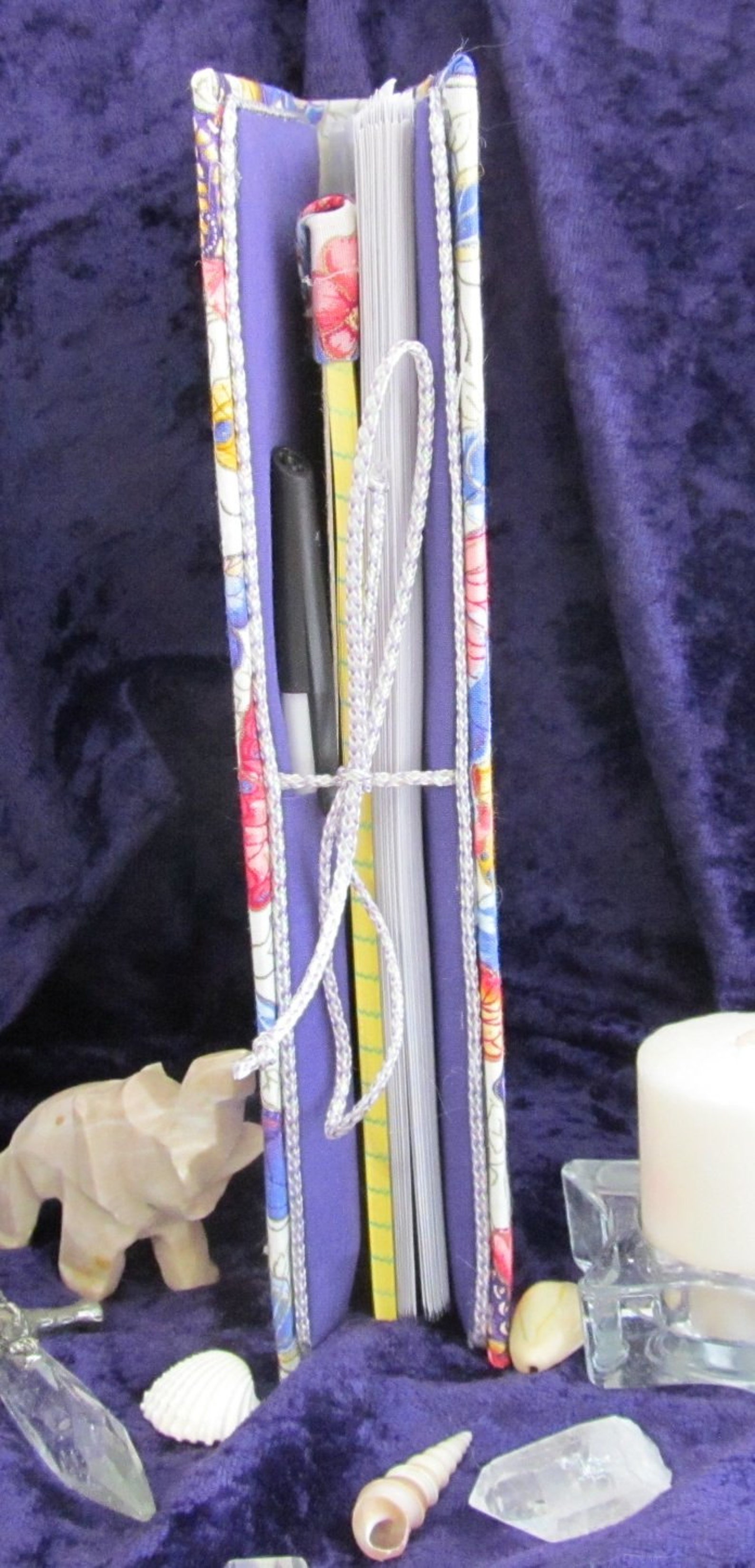 Spell Book Casting Cream Purple Cloth Butterflies Spellbook | Etsy