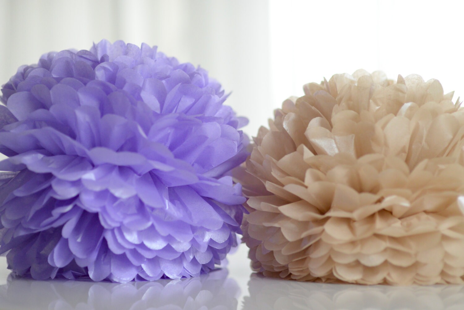 Mixed size paper pom poms set of 20 Paper flowers set | Etsy