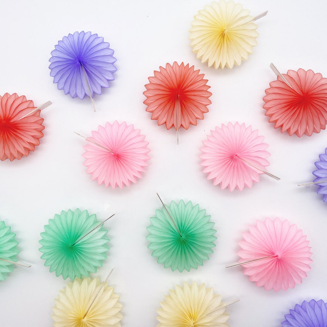 Lilac Mini Paper Fans 5 Fans Set Christmas Tree Decorations Holiday ...