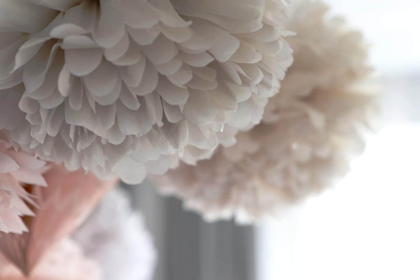 Blush paper flowers Pastel wedding decor Dusty pink | Etsy