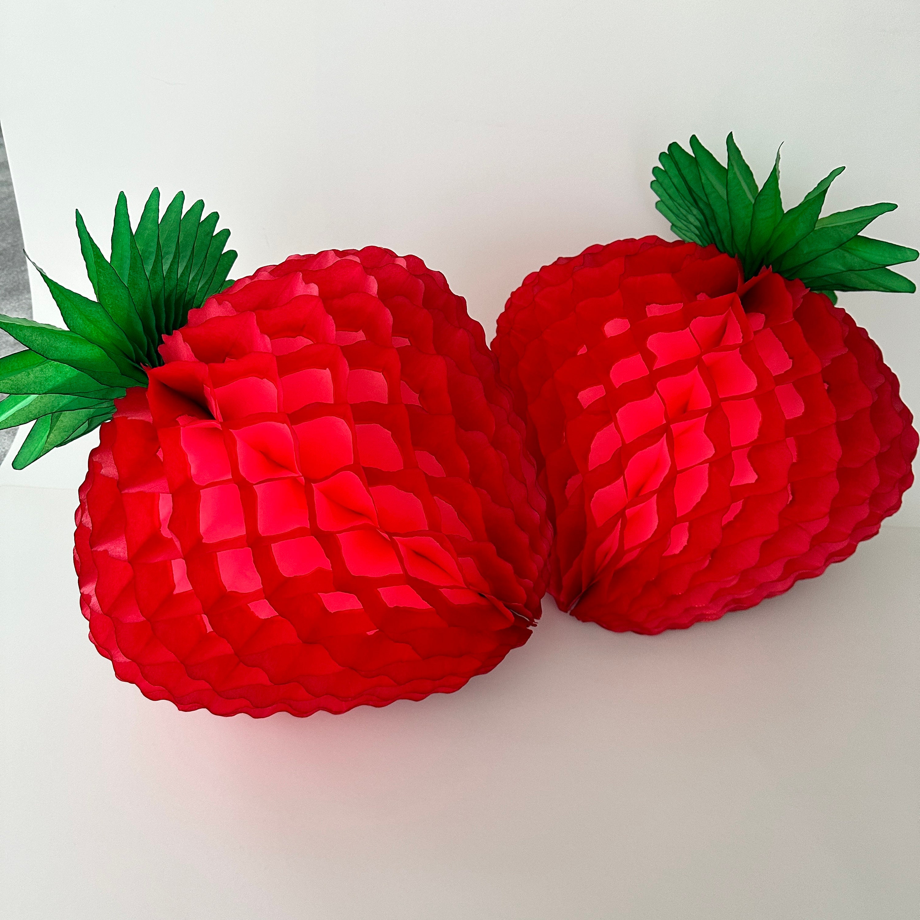 Paper Strawberry Honeycomb Decoration: Berry Sweet Party Decor (39cm ...