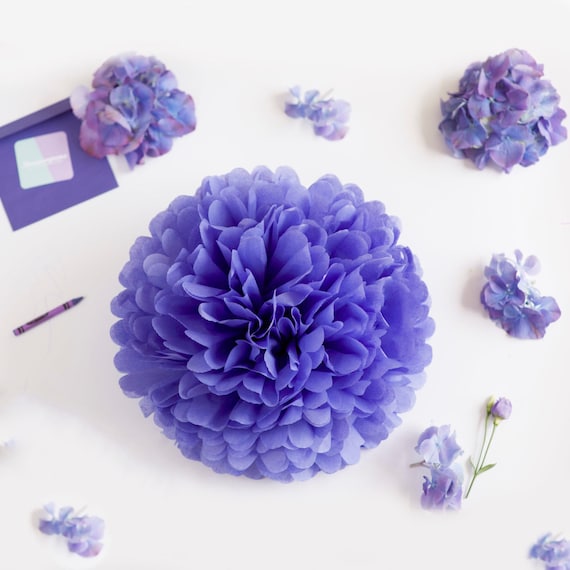 Iris tissue Paper pom pom - wedding birthday party decorations by ...