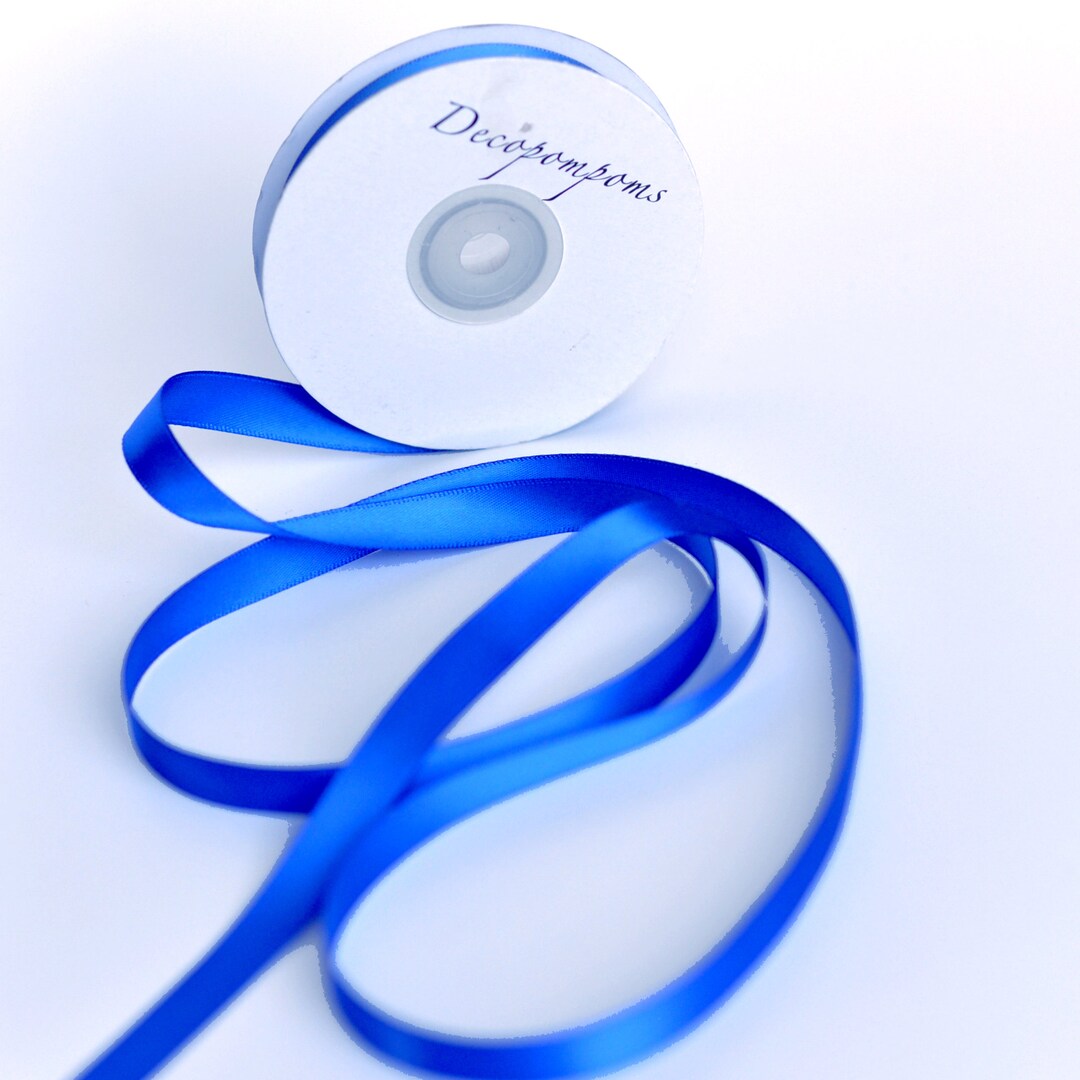 Parade Blue Double Sided Satin Ribbon Full Roll 25m 6 /12 Mm - Etsy