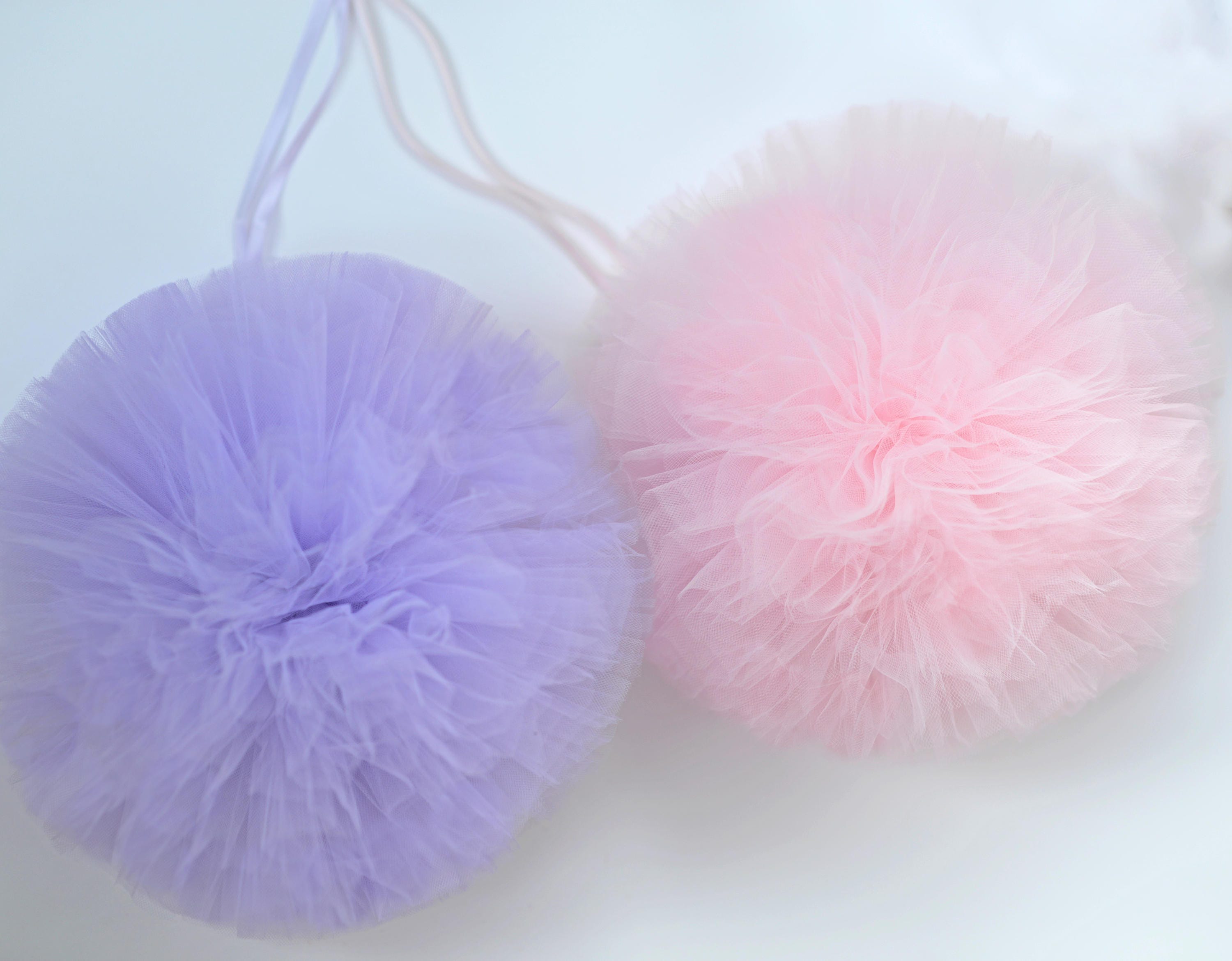 Small Tulle Pom Poms | Lilac Tulle Balls | Tutu Wedding Decorations ...