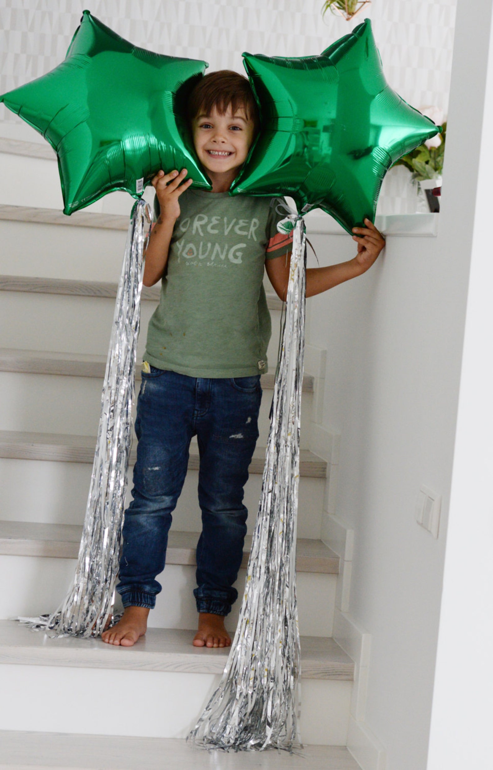 Silver Balloon Tassel Tail Metallic Fringe Tail Wedding - Etsy