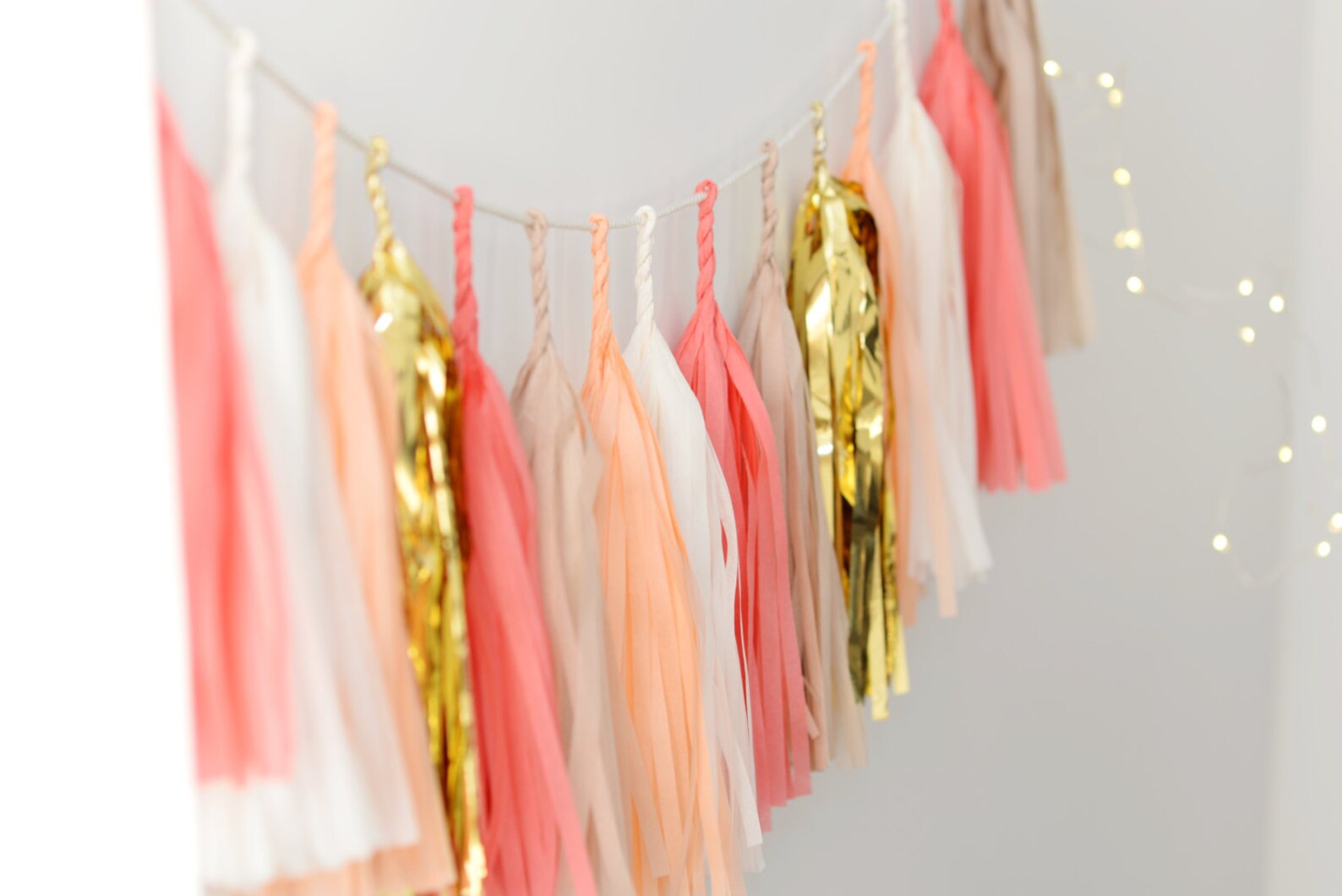 Fully Assembled Coral Tassel Garland Wedding Tassel Garland - Etsy