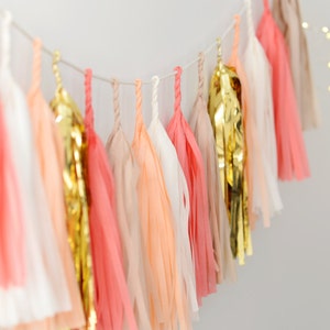 Fully Assembled Coral Tassel Garland Wedding Tassel Garland Living ...