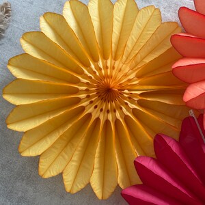 Fall Paper Fan Decorations: Orange, Yellow, Coral, Red (set of 4) - Etsy