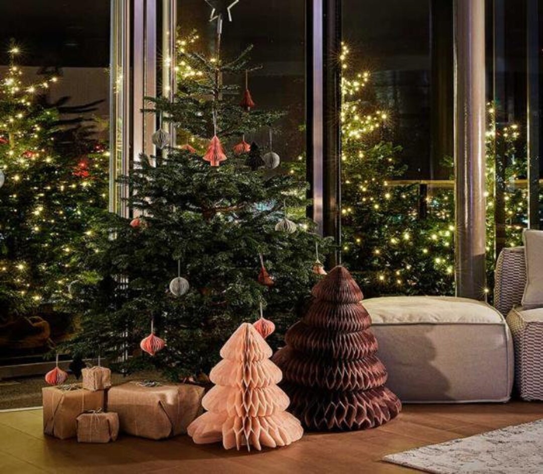 Huge Paper Honeycomb Christmas Tree 18 / 45cm Custom Color Home Office ...