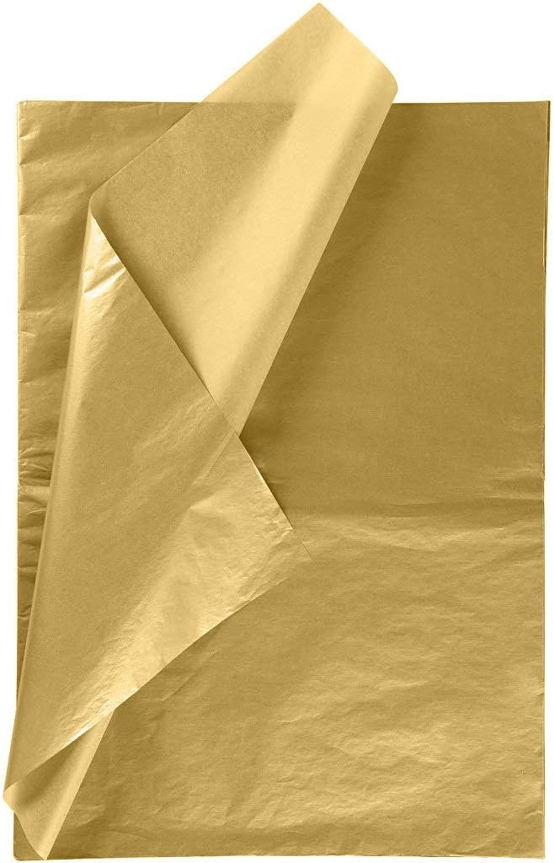 Metallic Gold Tissue Paper Sheets 20/50/100 Sheets Gift Wrapping Tissue ...