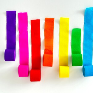 Rainbow Colours Crepe Paper Party Streamers Party Decorations 7 ...