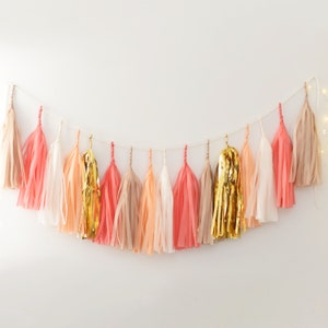 Fully Assembled Coral Tassel Garland Wedding Tassel Garland Living ...