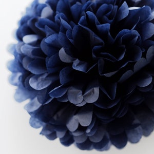 Blue Party Decorations Set | Paper Flowers | Tissue Pom Pom | Boys ...