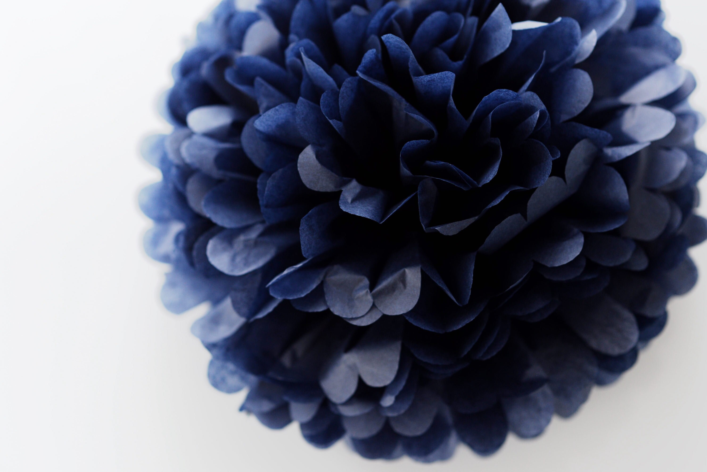 Blue Party Decorations Set Paper Flowers Tissue Pom Pom | Etsy