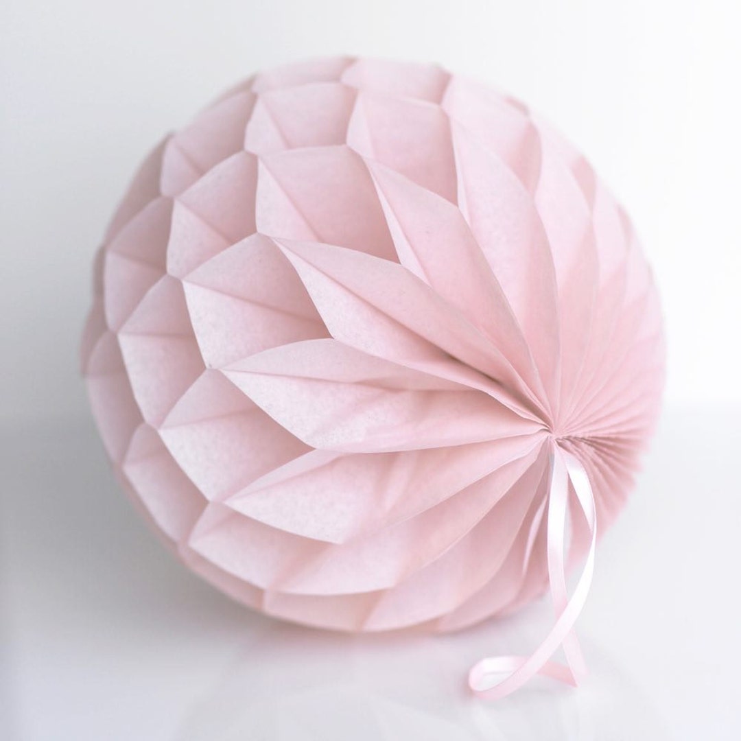 Dusty Pink Paper Honeycomb Party Decorations Ball Boho Wedding Decor ...