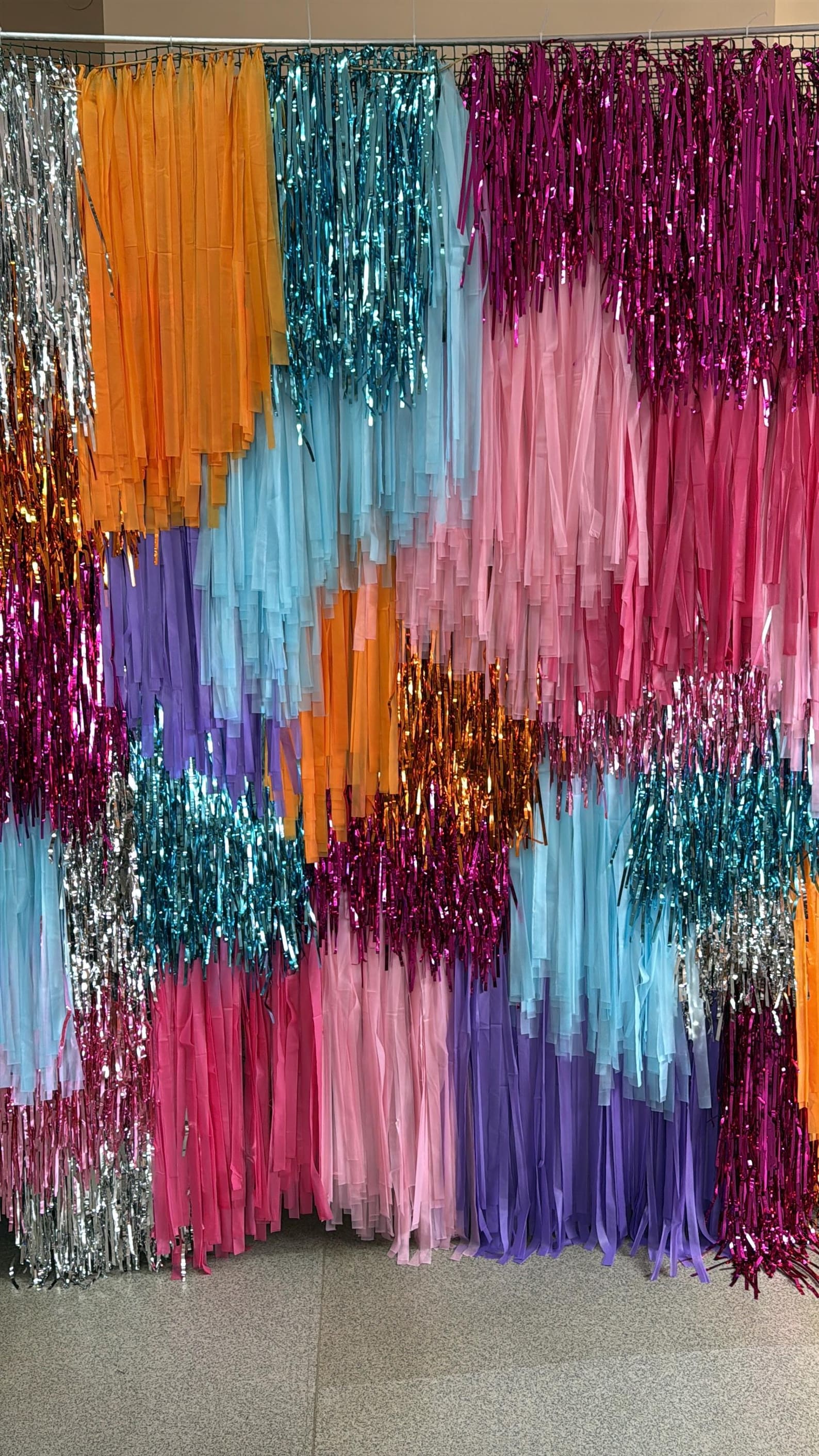 Colourful Party Fringe Wall Backdrop, Cusyomisable, Party Decoration ...