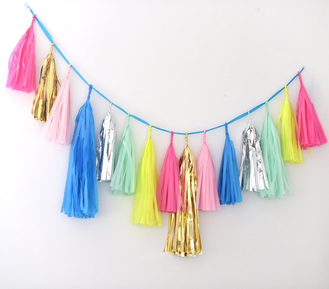 Colorful Paper Tassel Garland Party Decor - Etsy