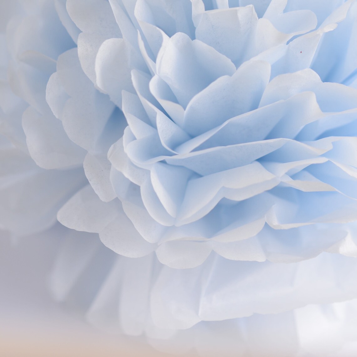 Blue Party Decorations Set Paper Flowers Tissue Pom Pom - Etsy