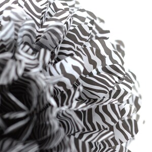 Zebra Tissue Paper Pom Poms Zebra Paper Balls Safari Party - Etsy