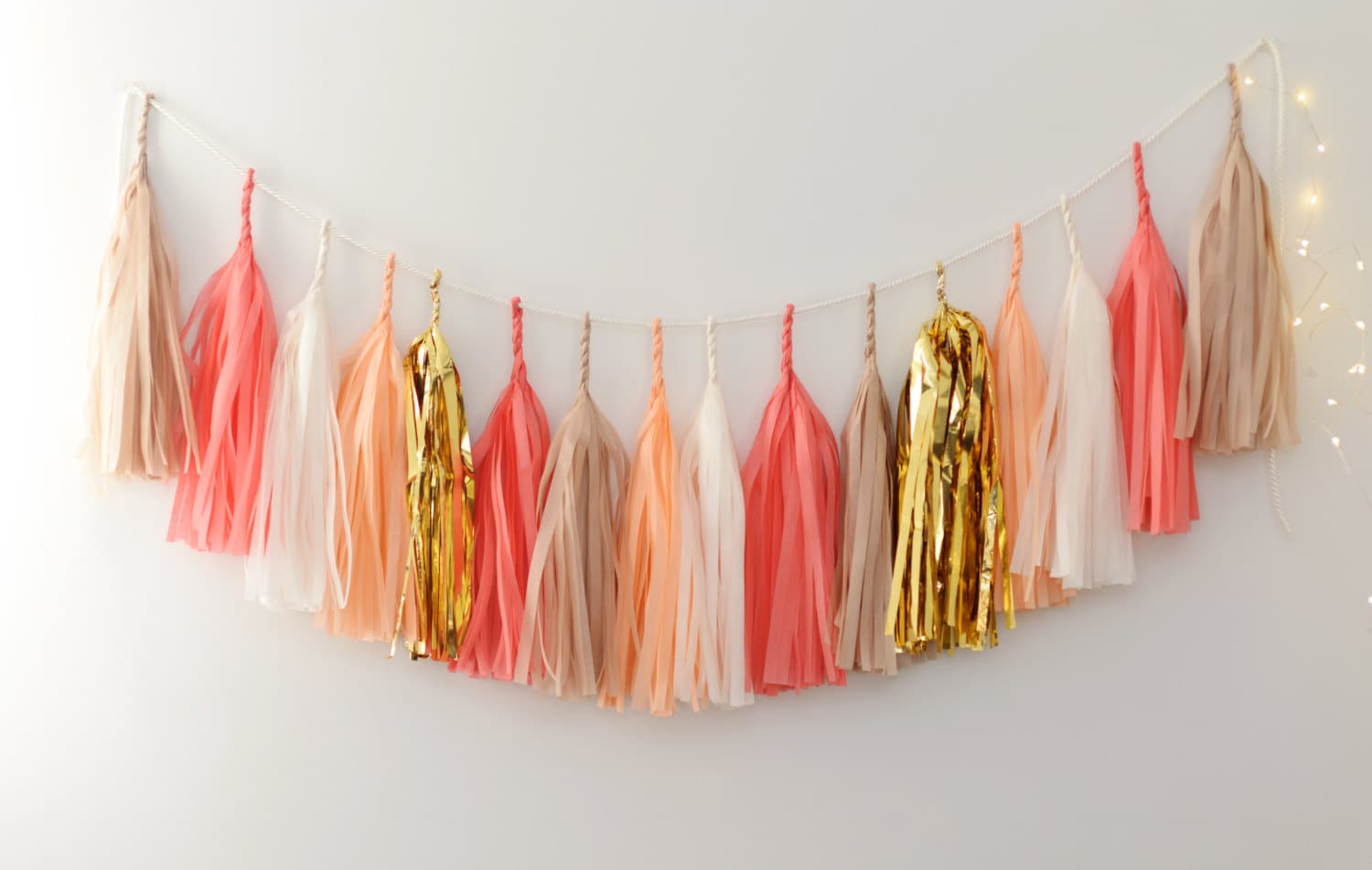 Fully Assembled Coral Tassel Garland Wedding Tassel Garland - Etsy