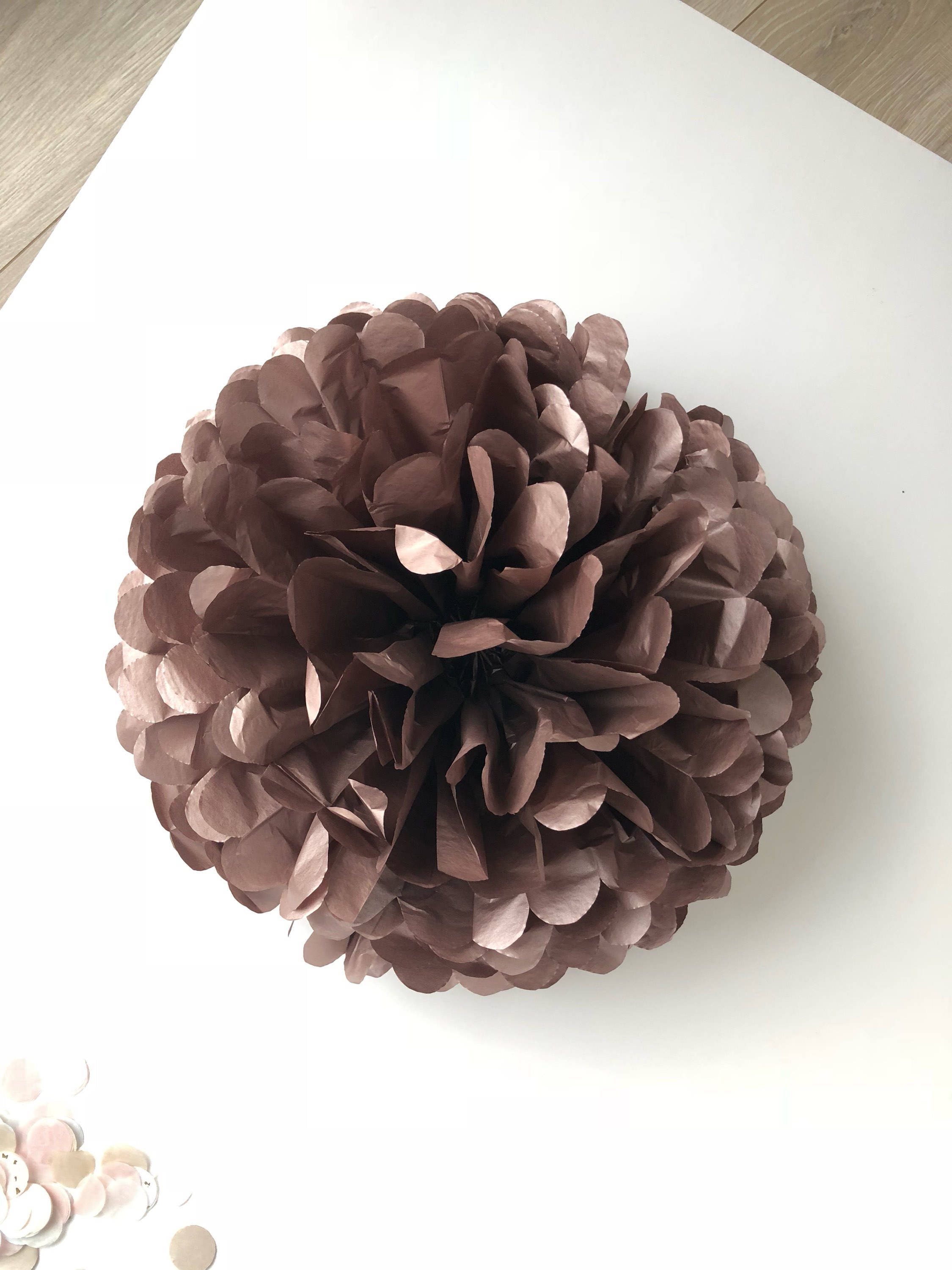 Metallic rose gold tissue paper pompom paper flowers | Etsy
