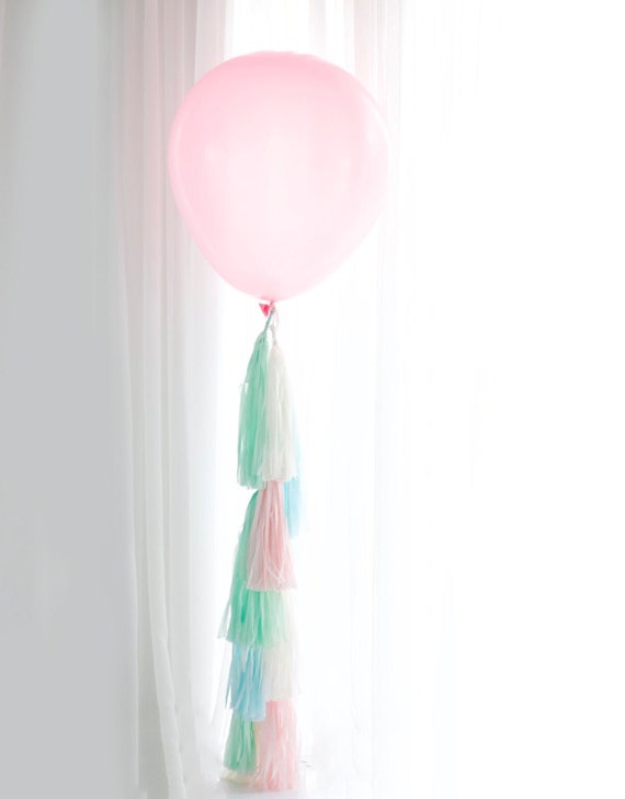 Giant balloon with tassel tail | Balloon tassel tail | Custom coloured ...