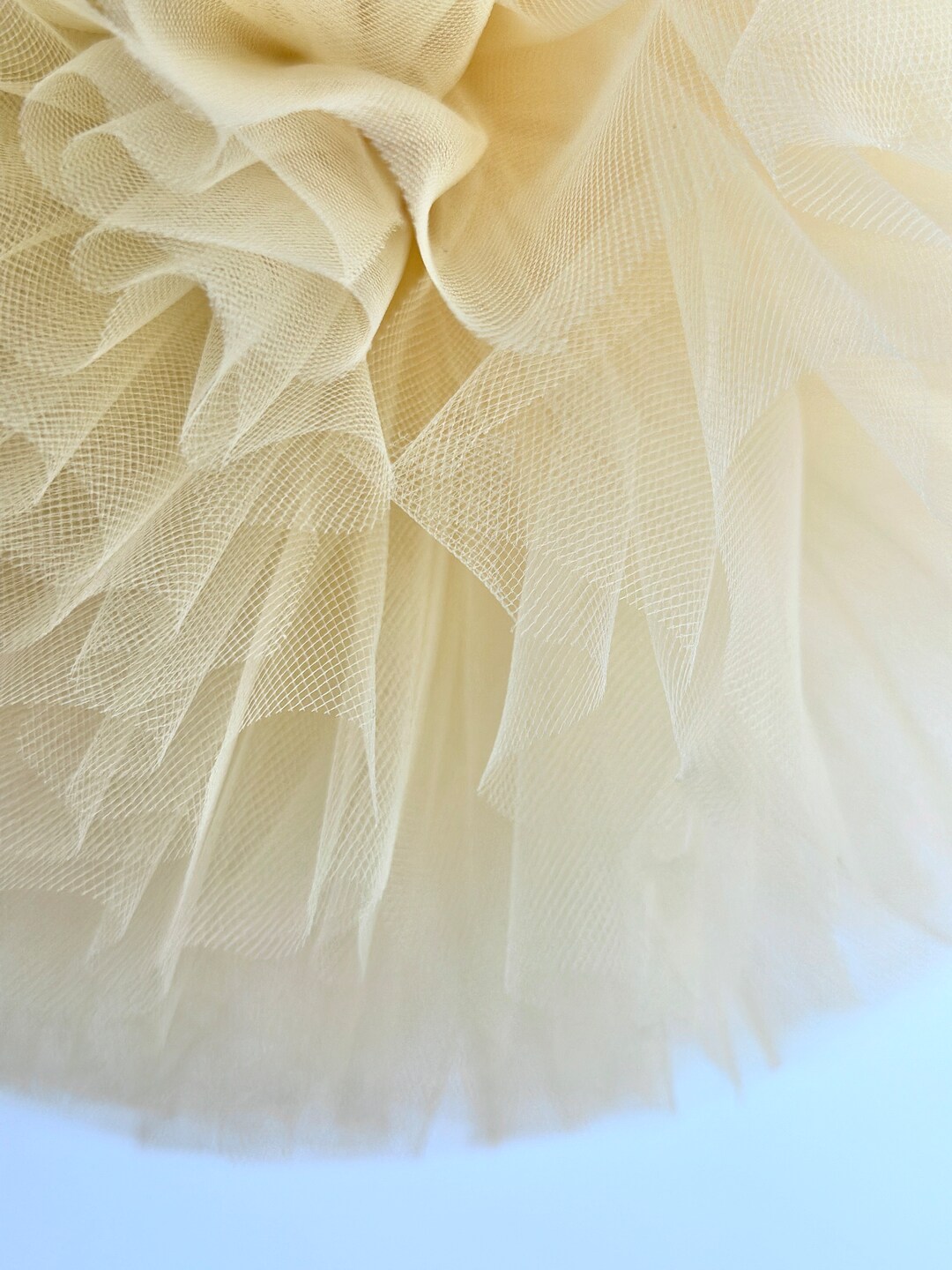 Muted Yellow Tulle Pom Pom Party Decorations Various Sizes Wedding ...