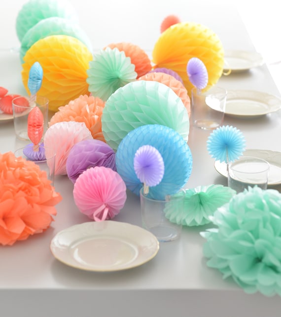 Tissue Paper Ball Decorations