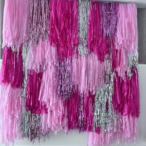 Custom Color Fringe Backdrop: Reusable Party Photo Wall Decor - Etsy