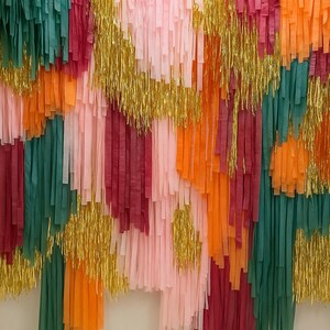 Custom Color Fringe Backdrop: Reusable Party Photo Wall Decor - Etsy