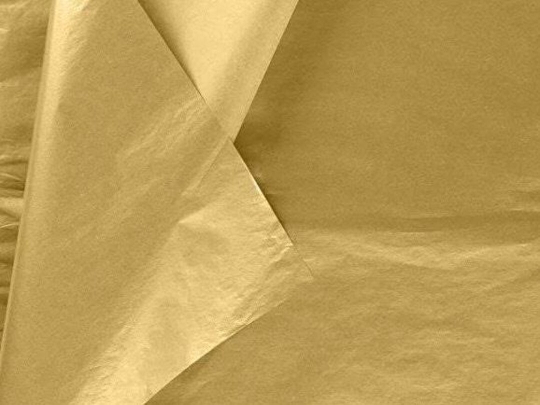 10 Luxury Metallic Gold Tissue Paper Sheets | Gift Wrap Paper in ...