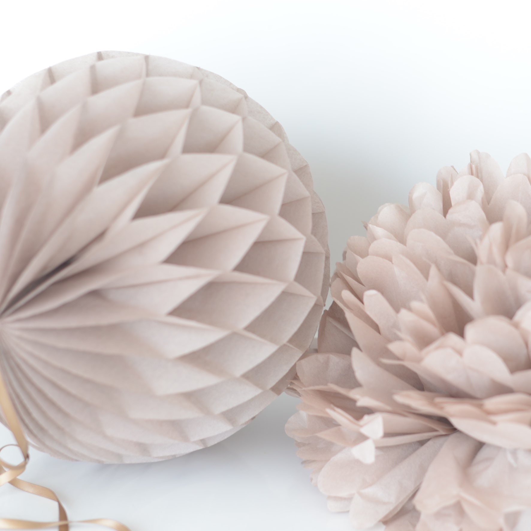 Taupe Tissue Paper Pom Pom Neutral Rustic Wedding Decor - Etsy UK