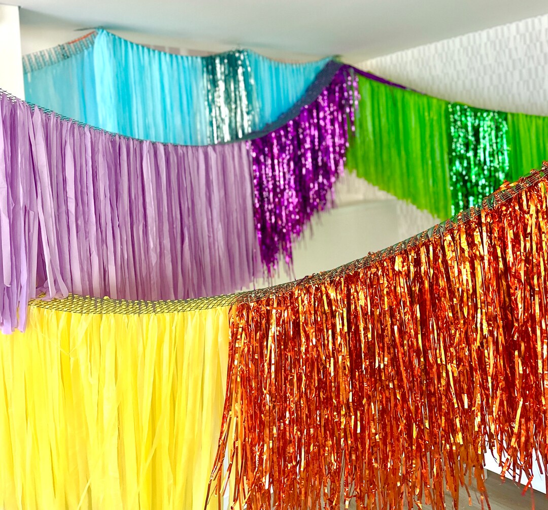 Custom Ceiling Fringe Garland: Party Photo Booth Decor - Etsy UK