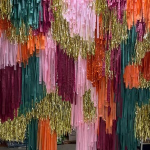 Custom Color Fringe Backdrop: Reusable Party Photo Wall Decor - Etsy
