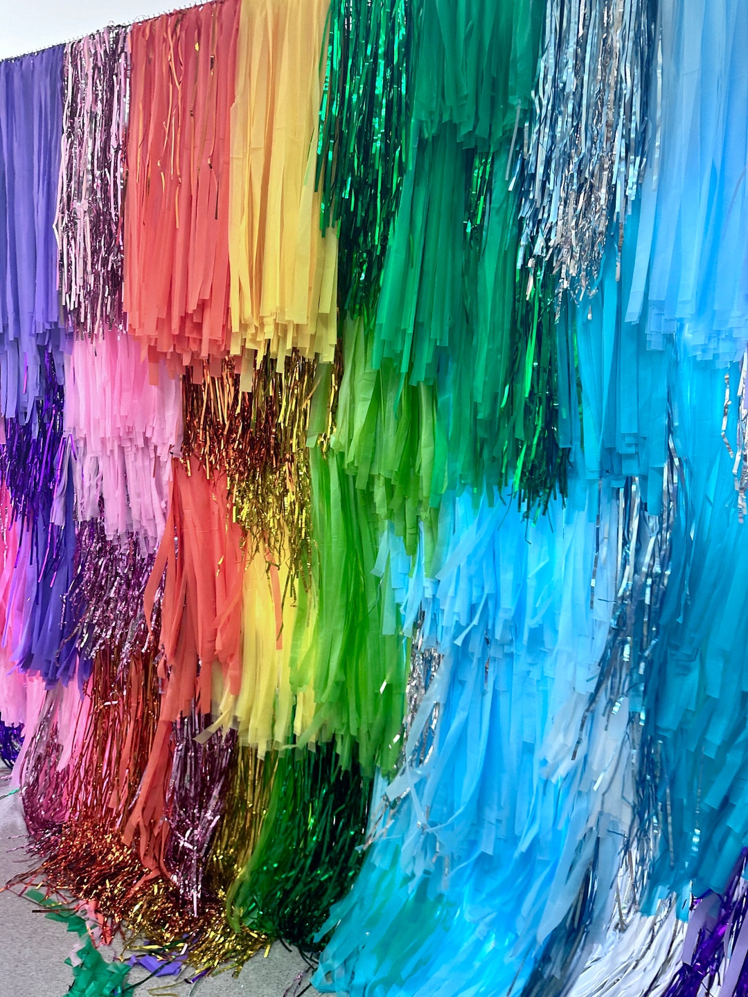 Custom Color Fringe Backdrop: Handmade Party Photo Wall - Etsy