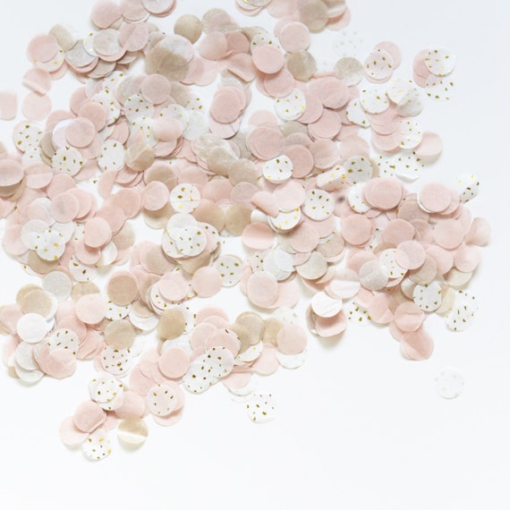 Blush paper confetti | Biodegradable confetti | Wedding confetti by ...