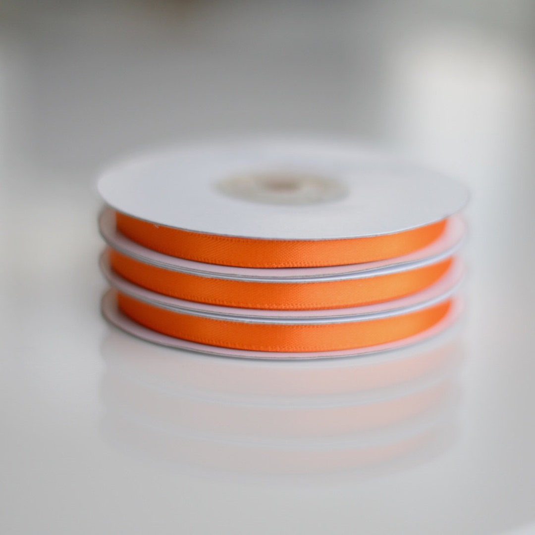 Orange Satin Ribbon Gift Wrap Satin Ribbon - Etsy