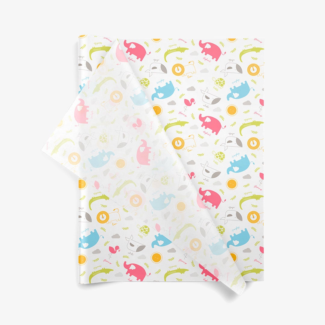 Safari Park Tissue Paper Tissue Paper Sheets 10 Sheets Kids Gift Wrap ...