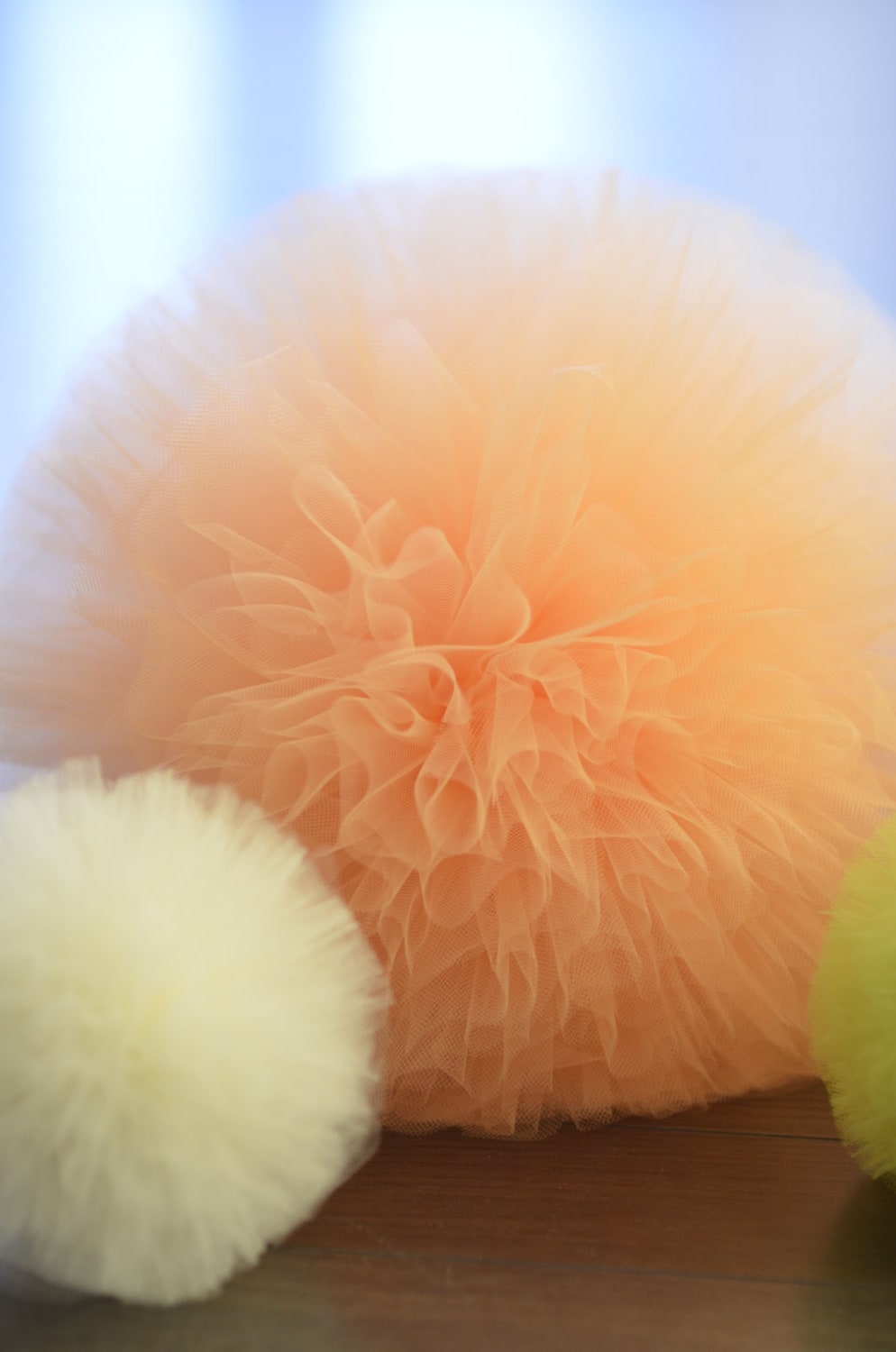 Medium Tulle Pom Poms Pink Tulle Balls Nursery Tulle Decor - Etsy