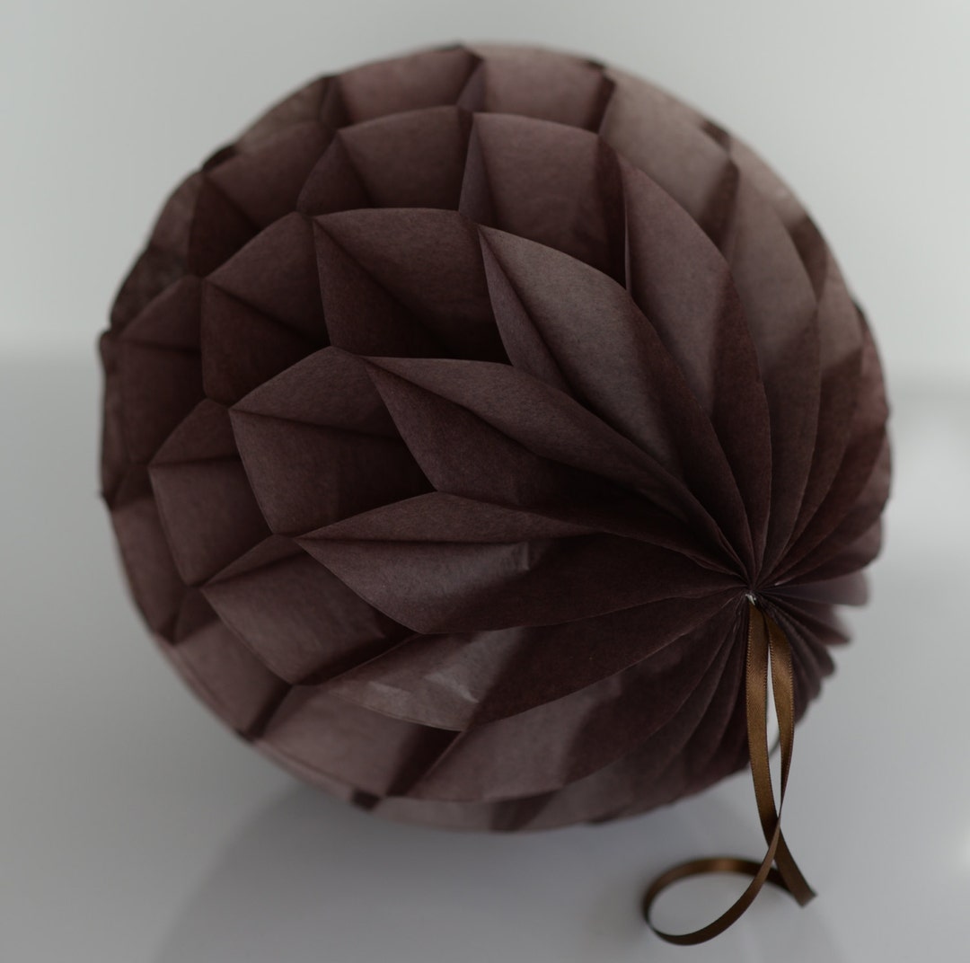 Brown Paper Honeycomb Party Decorations - Wedding Birthday Party Baby ...