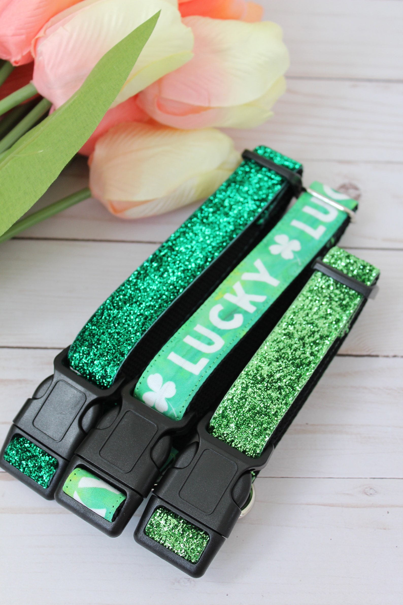 Lucky Dog Collar 1" St Patricks Day Dog Collar Shamrock Dog Collar - Etsy