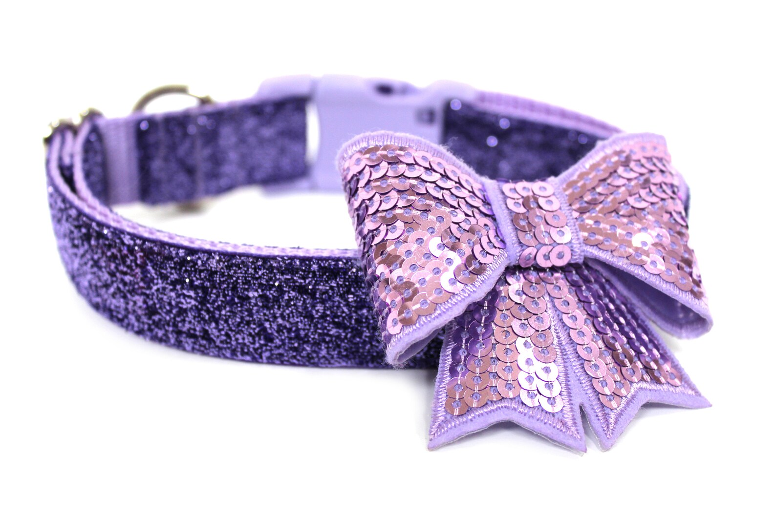 Purple Dog Collar 1 Purple Glitter Dog Collar | Etsy
