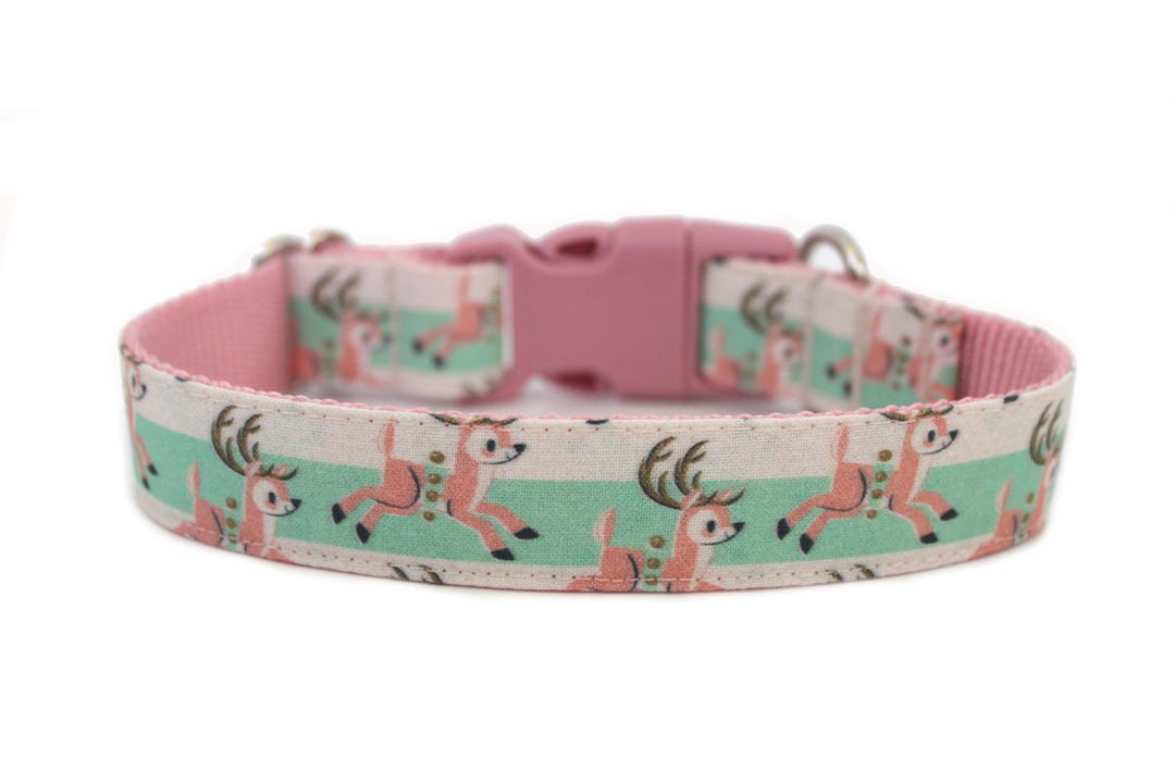 Reindeer Dog Collar 1" or 1.5" Winter Dog Collar - Etsy