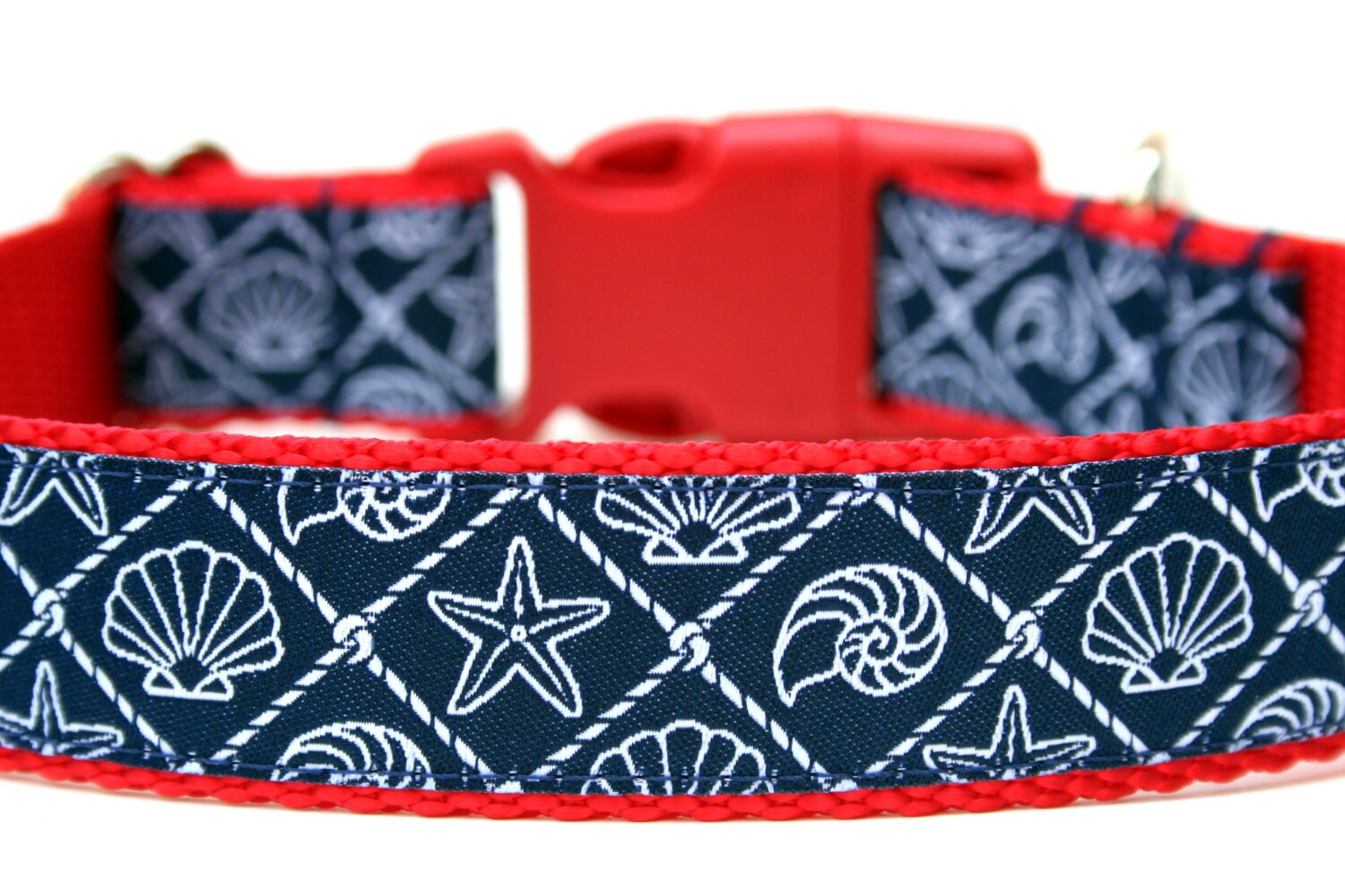 Nautical Dog Collar 1" Beach Dog Collar - Etsy